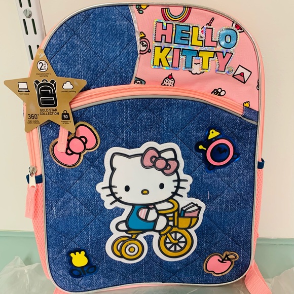 Sanrio | Accessories | Hello Kitty Denim Blue And Pink Cloth Kids ...